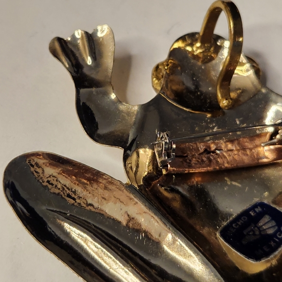 Jewelry | Vintage Sj Signed Brooch Pin Pendant Large Frog Toad Mexico ...